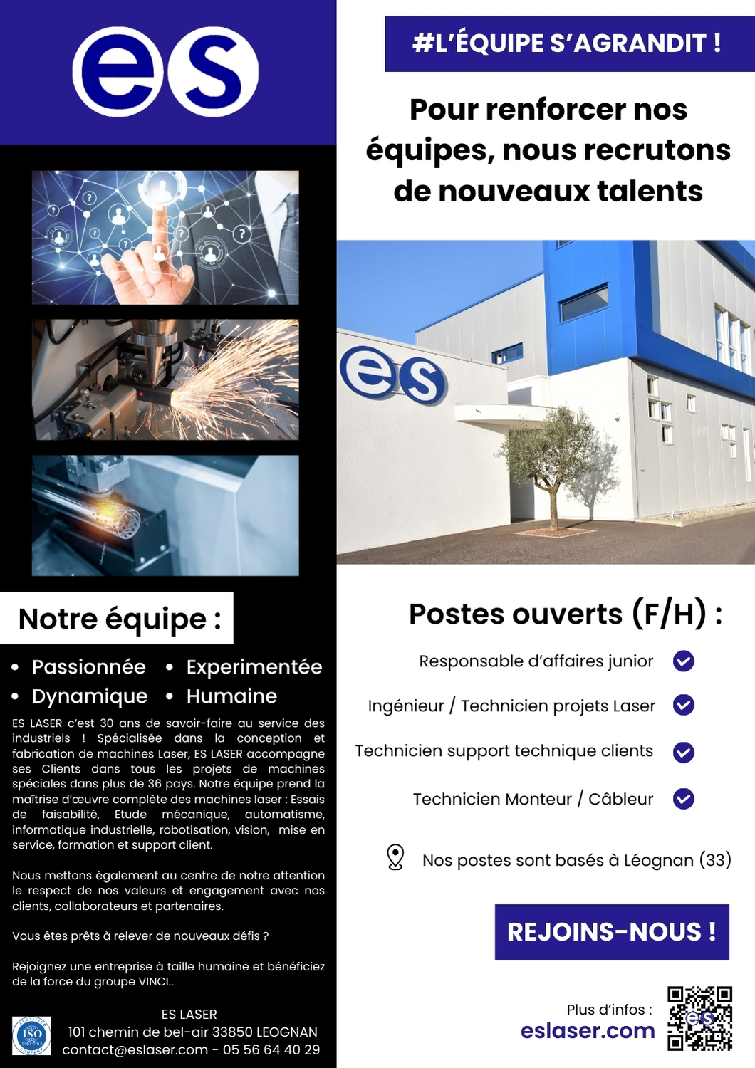 ES LASER recrute ! - ESLaser
